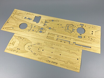 川渝模型 1:350 配小号手密苏里 木甲板 含锚链 CY350001改造件