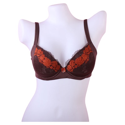 上托三排扣收副乳文胸内衣C70