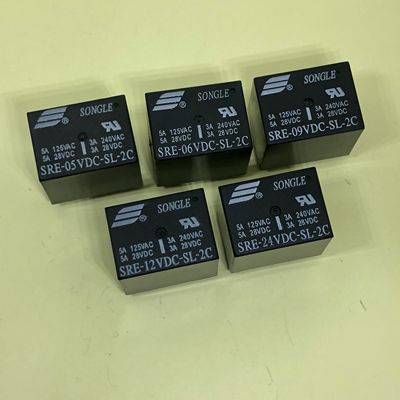 松乐继电器SRE-05V 12V 24VDC-SL-2C  4137 8脚2组SONGLE