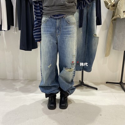 韩国直邮BRICKLANE空空韩代26秋季新款时尚简约通勤水洗牛仔长裤
