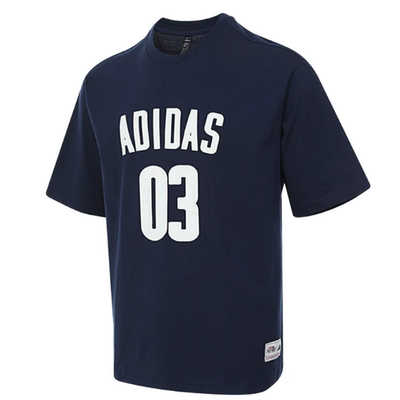 Adidas阿迪达斯正品新款夏季男款运动印花圆领宽松短袖T恤JM7233
