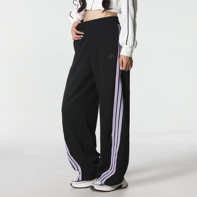 Adidas阿迪达斯正新款春秋女子针织宽松直筒平口运动长裤KF4928