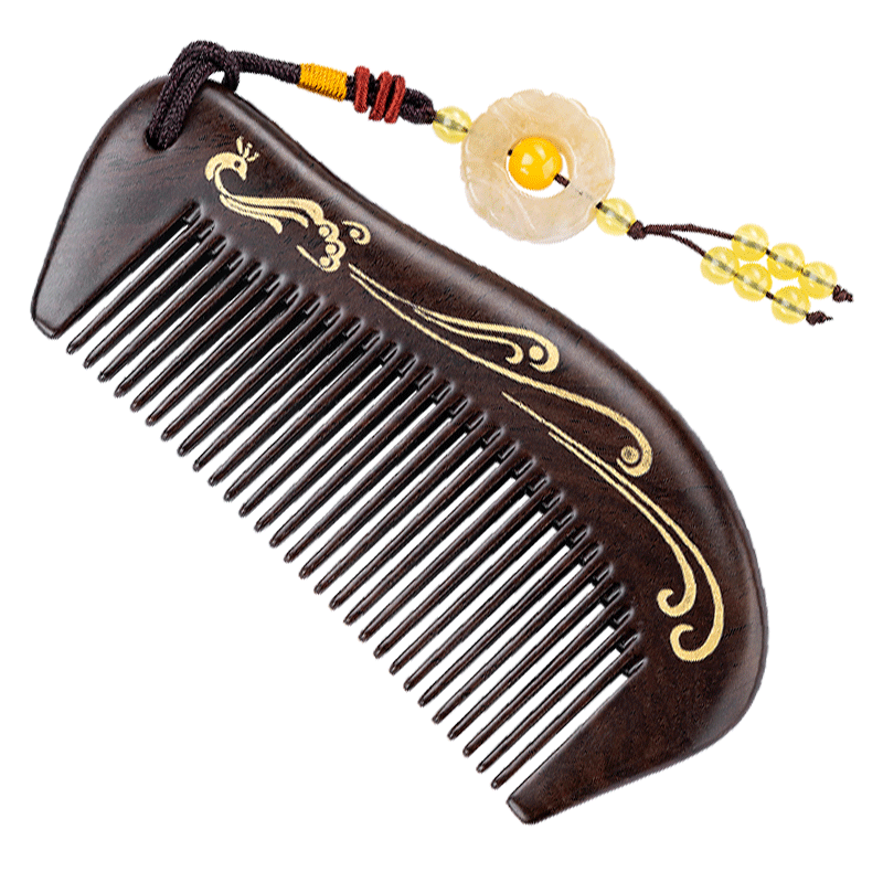 黑檀木梳子便携天然正品防送女生