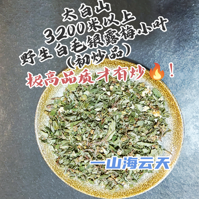 秦岭太白山3200米以上野生白毛银露梅多花初炒药王道茶250g团购价