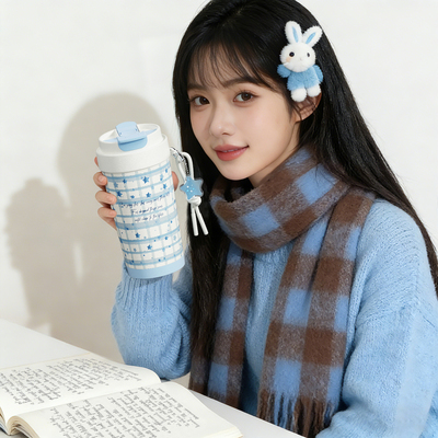 face2025新款杯子女生学生水杯高颜值便携外带不锈钢大容量保温杯