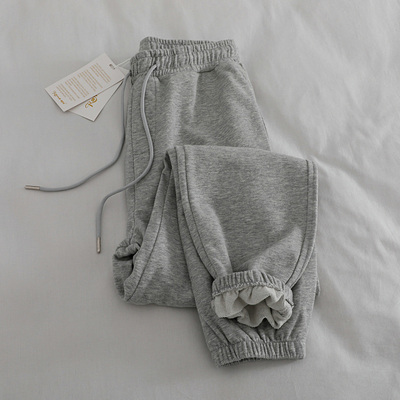 高腰韩版宽松九分小个子显高