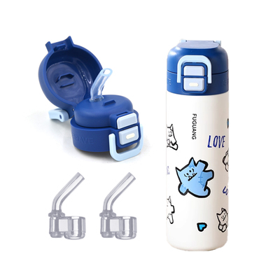 富光奇趣双饮杯WFZ1294保温杯儿童水杯盖硅胶吸嘴杯盖替换配件