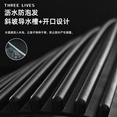 杯垫THREELIDES条纹沥水防滑