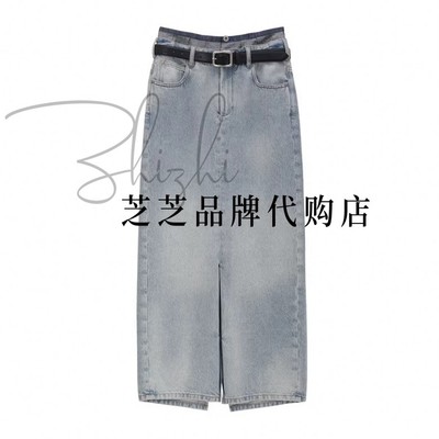 AK11507625原1690双皇冠专柜正品2026春撞色拼接直筒水洗长裙