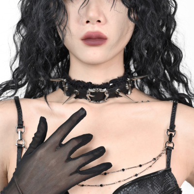 Brokenbone原创蛇纹十字架项圈