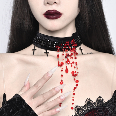 Brokenbone万圣节仿血液苏颈饰