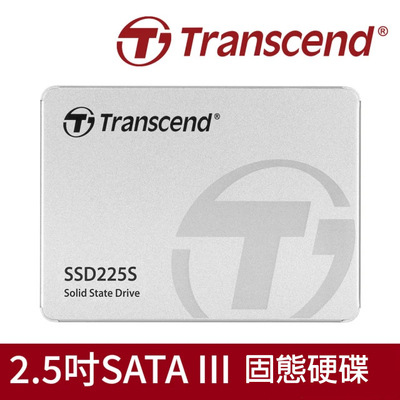 Transcend创见SSD225S 2.5吋SATA III SSD固态硬碟 3D NAND记忆体