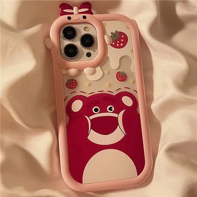 手机壳小熊iPhone16磁吸大孔适用于硬壳kt彩带121317PROMAX15苹果