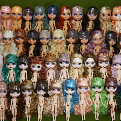 ICY DBS小布娃娃原妆白肌日烧肌磨砂脸有眉无眉19关节裸娃30厘米