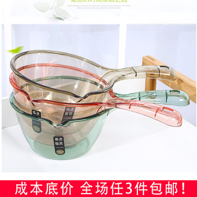 加厚长柄水瓢厨房水漂水勺塑料舀水勺摇水家用勺子水舀子水飘洗澡