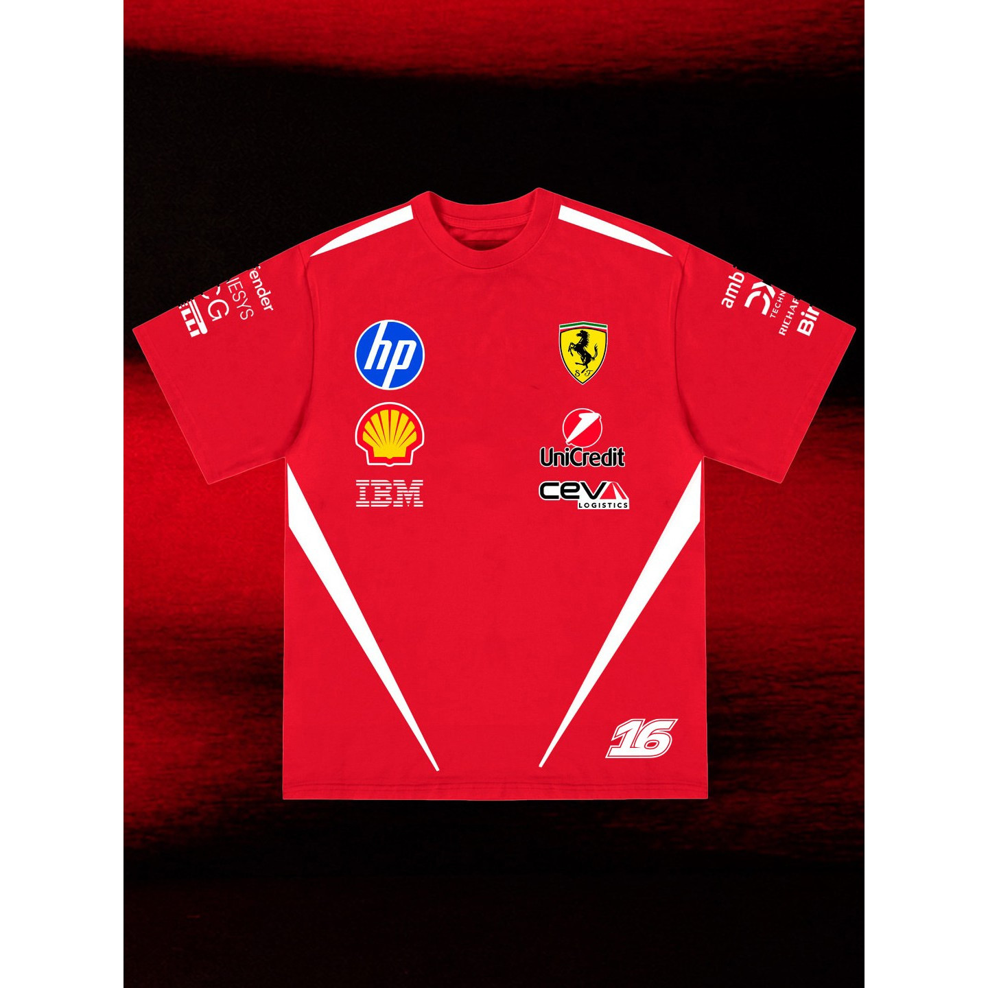 F1赛车服2026法拉利车队短袖T恤勒克莱尔16号 老四老汉密尔顿44号