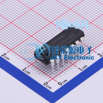 逻辑门CD4011BE华冠5只