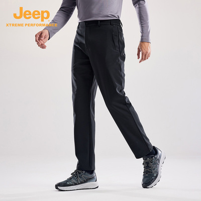 JeepXtreme Performance软壳长裤男户外弹力休闲裤秋冬透气徒步裤