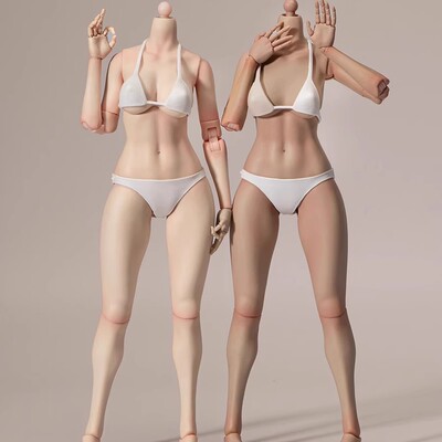 现货  True1Toys 1/6 EC3027 & 3028 窄肩全可动手关节可动女素体