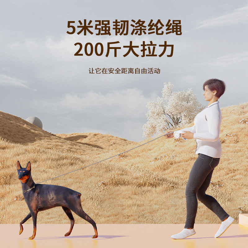 狗狗牵引绳遛狗绳子自动可伸缩防挣脱中小型犬泰迪柯基猫宠物用品