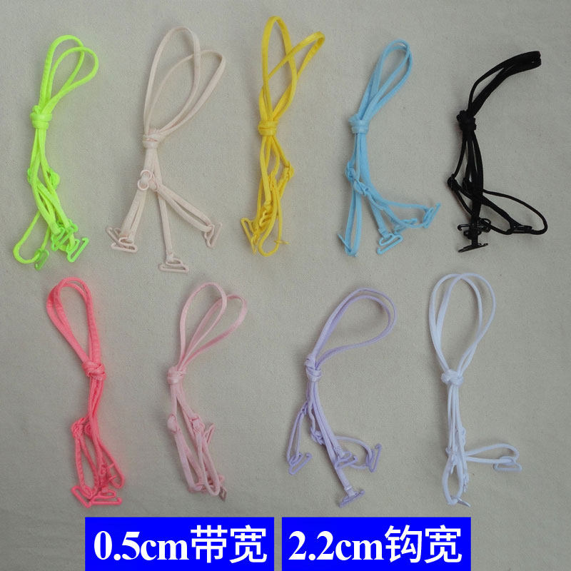 韩式性感双肩细带防滑糖果色内衣肩带可调节隐形文胸露肩胸罩带子