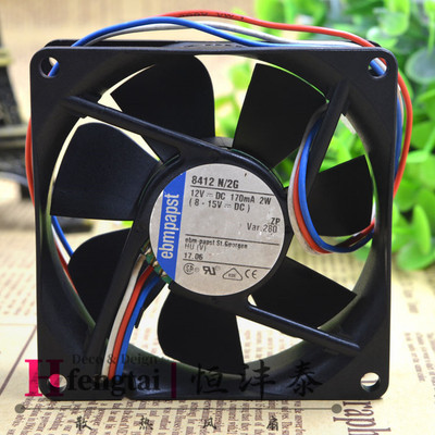 ebm 8025 TYP 8412 N/2G 8CM 12V 2W 静音 变频器风扇机箱风扇3线