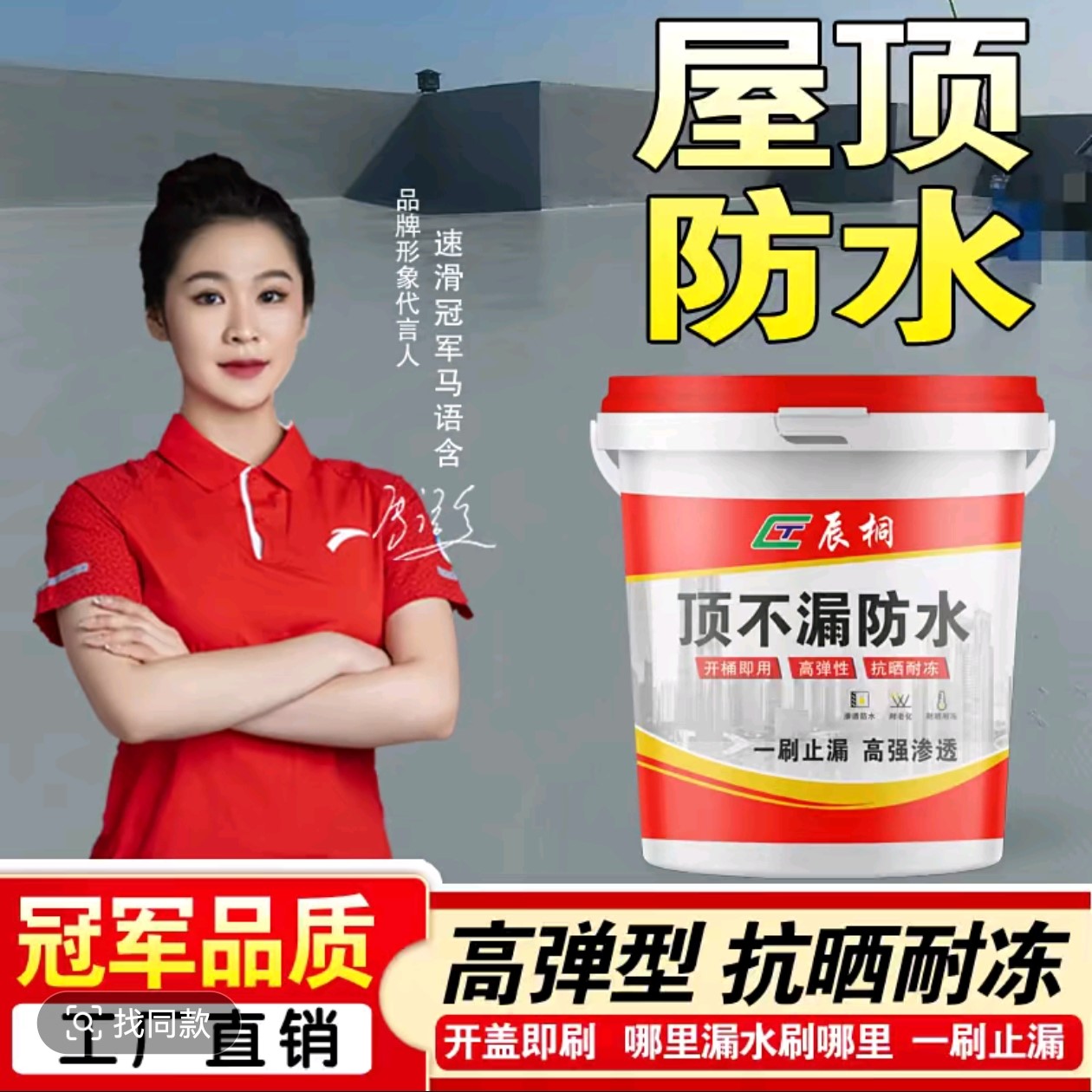 辰桐防水材料屋顶防水补漏材料裂缝漏水防水胶外墙屋面堵漏防漏胶