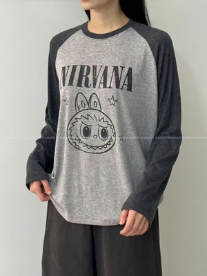 PEPP*R 韩国东大门 童趣大儿童 拉布布漫画插肩袖t恤女