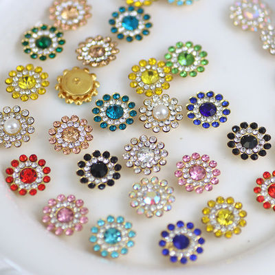 diy14mm花形包包玻璃钻饰手缝钻