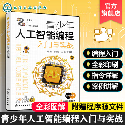 青少年人工智能编程入门与实战 人工智能入门 Kittenblock在线人工智能项目 未来板与人工智能 离线型人工智能 中小学信息技术书籍