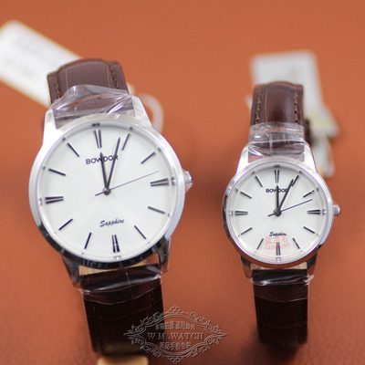 时尚超薄款商务简约情侣真皮防水