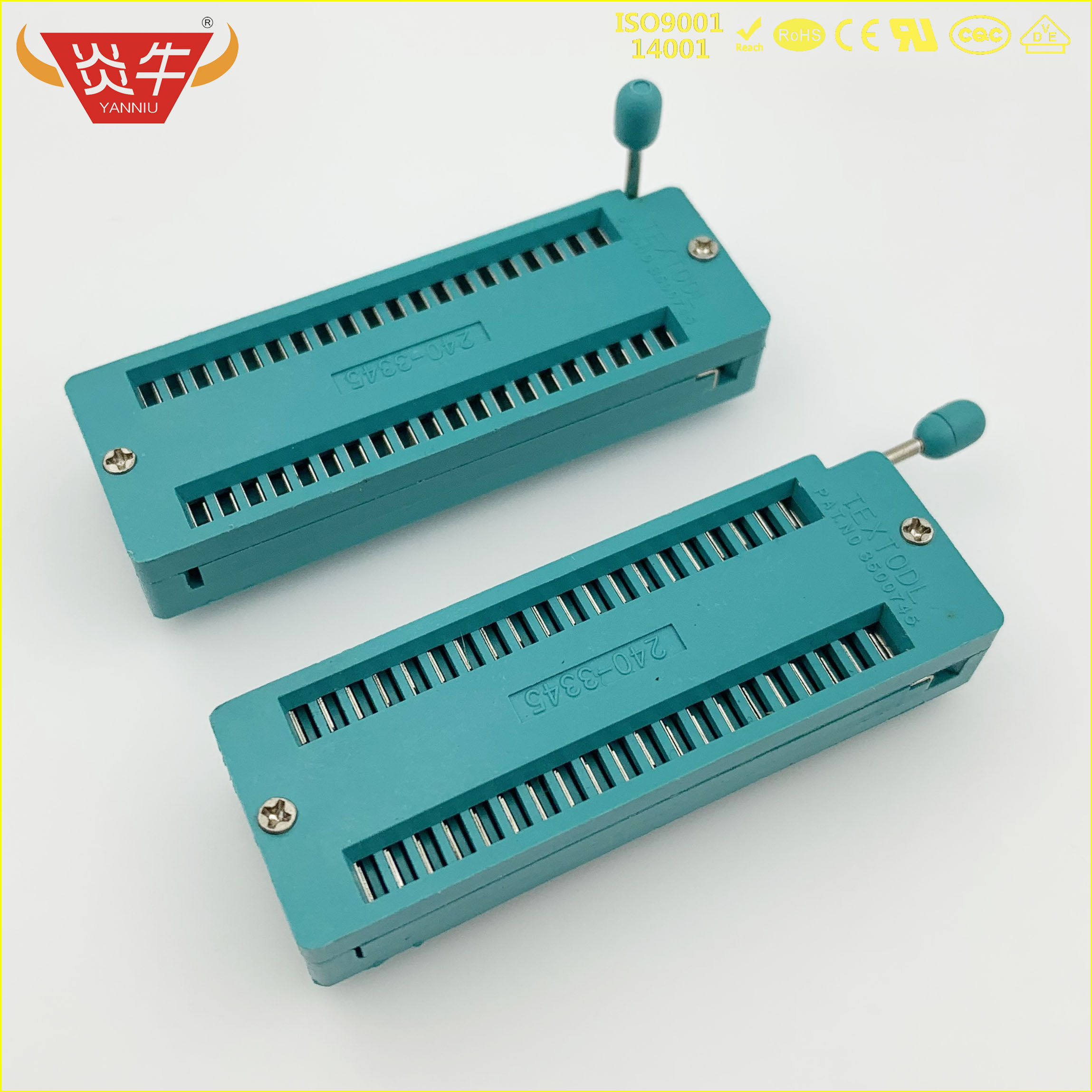 IC测试座 40PDIP 烧写座 宽体 2.54mm
