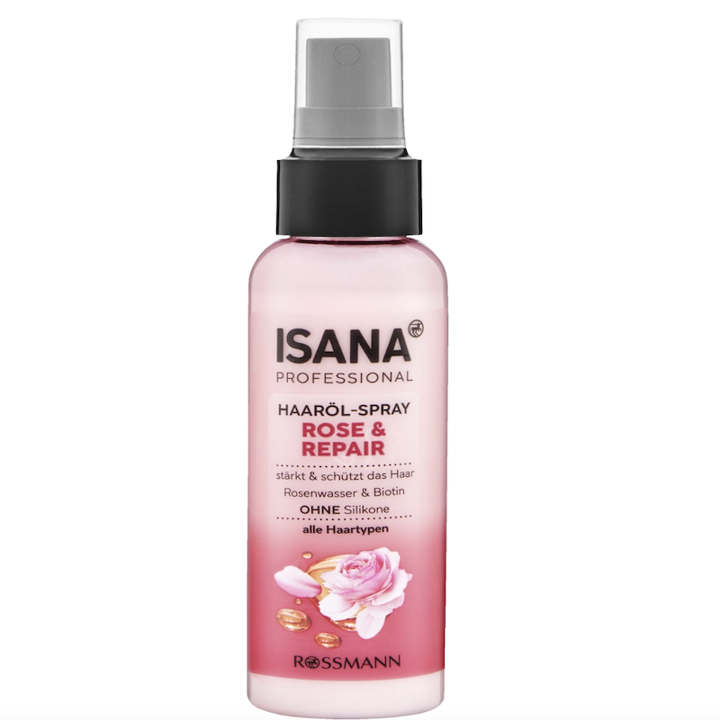 德国直邮 ISANA专业级玫瑰水护发精华喷雾护理头皮防断发修护光泽