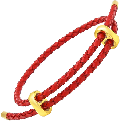 调节本命年3d硬金转运珠皮手绳