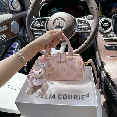 JULIA COURIER女包公仔压花波士顿包包2025新款大容量单肩斜挎包