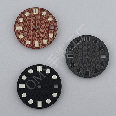 欧马仕适中金属表盘中光鱼鳞纹