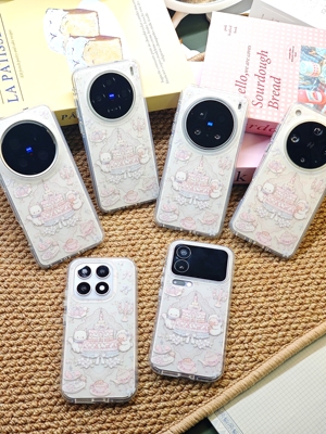 【气囊圆边】原创甜品下午茶可爱卡通小米17promax手机壳防摔亮面