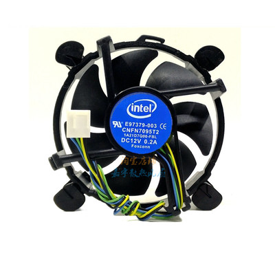 英特尔Intel E97379-001 E97379-003 12v 0.2A 四线温控i3cpu风扇