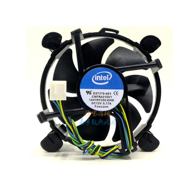 英特尔Intel E97379-001 E97379-003 12v0.17A 四线温控i3cpu风扇
