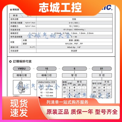 气立可CHELIC VMBU05-601 VMBU-07-601 07-801 VMBU15-802 15-102