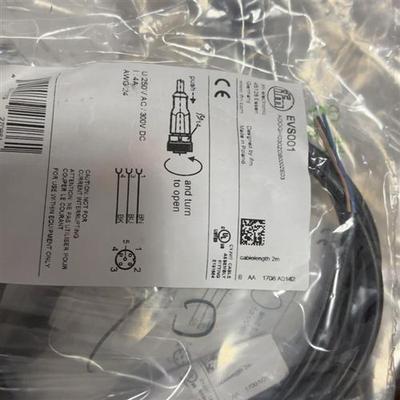 EVS001 易福门传感器原装线缆,M12 2米,工程剩余一