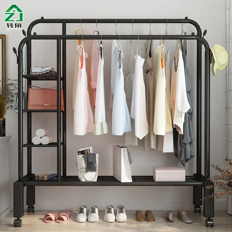 铁架挂式衣柜,用铁架子做衣柜,家用铁架衣柜图片大全_大山谷图库