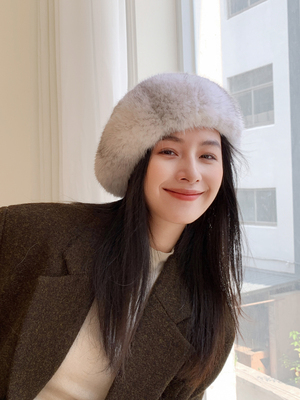 水貂贝雷帽冬季保暖百搭休闲