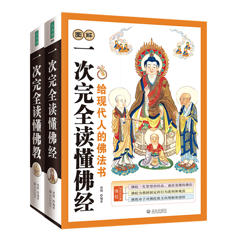 【2册】图解一次读懂佛经+图解一次读懂佛教  基础知识 禅宗论集集金刚经心经禅宗药师经楞严经学图书籍