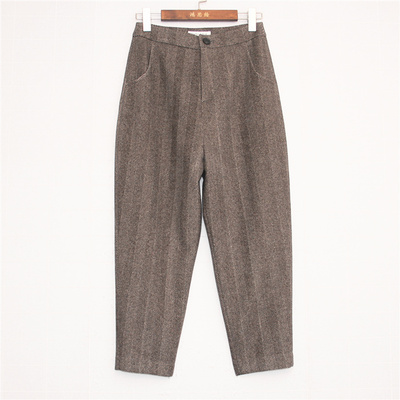 自然腰休闲鸿思格保暖人字纹