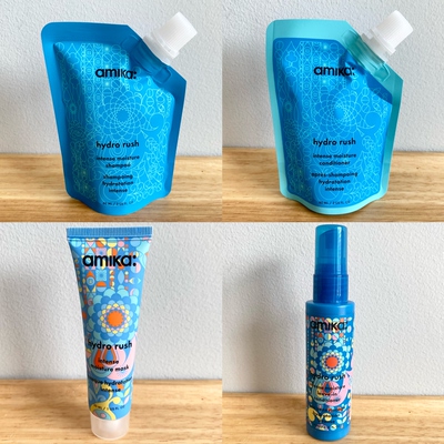 Amika Hydro Rush保湿洗护系列深层滋润洗发水护发素免洗喷雾无硅