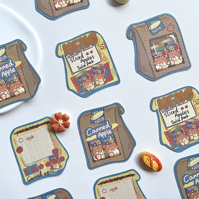 PangStudio便签小熊猫口袋可爱基础手帐5cm异性便签小清新盐系