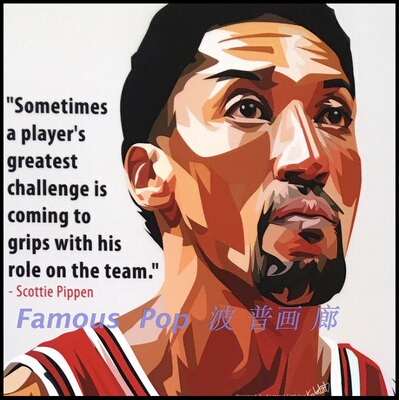 NBA球星皮蓬/德里克.罗斯挂画