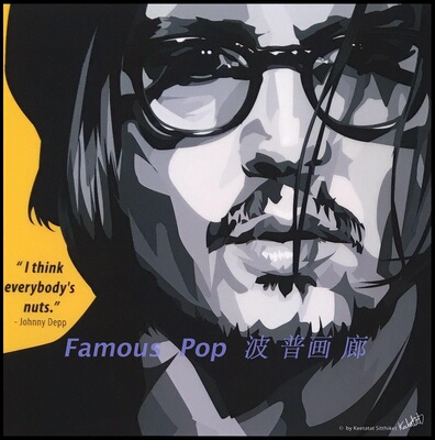 约翰尼德普Johnny Depp挂画jack船长疯帽子MadHatter剪刀手爱德华