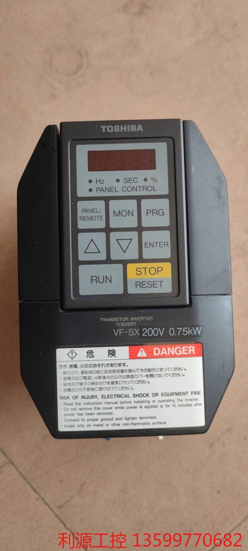 拆机东芝VF-SX系列0.75KW变频器一台，200V成色靓_虎窝淘